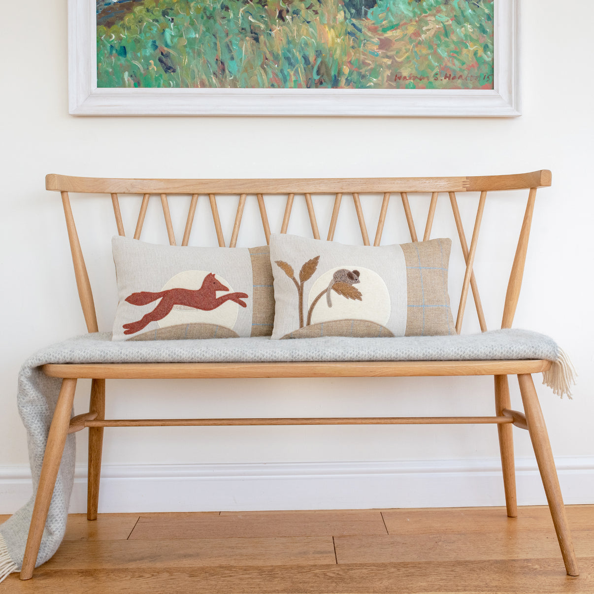 Handmade Leaping Fox Cushion – Seaforth Designs