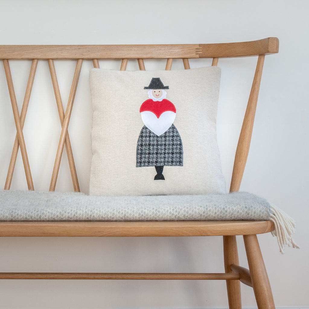 Handmade Welsh Lady Cushion – Seaforth Designs